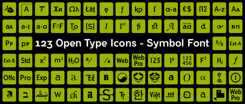 Download Icons OpenType font | fontsme.com