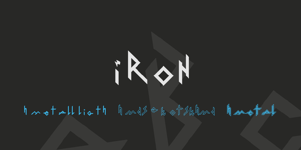 Download Iron font | fontsme.com