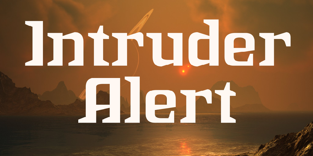 Download Intruder Alert font | fontsme.com