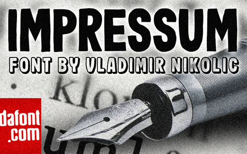 Download Impressum Shadow font | fontsme.com