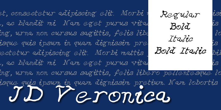 Download JDVeronica font | fontsme.com