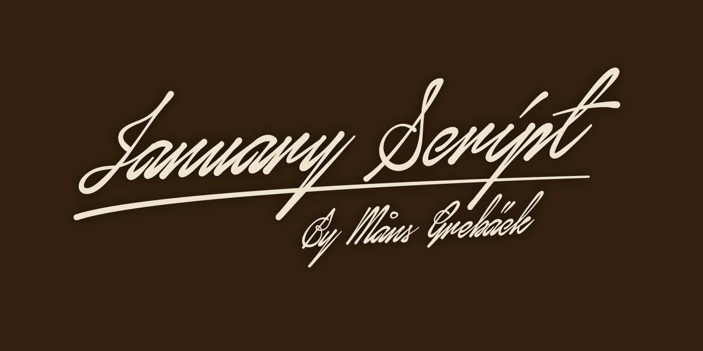 Download January Script font | fontsme.com
