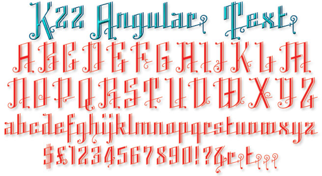 Download K22 Angular Text font | fontsme.com