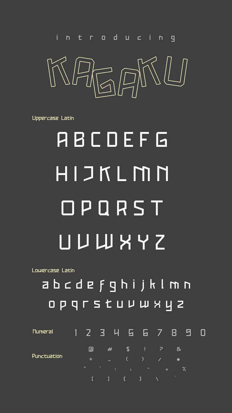 Download Kagaku font | fontsme.com