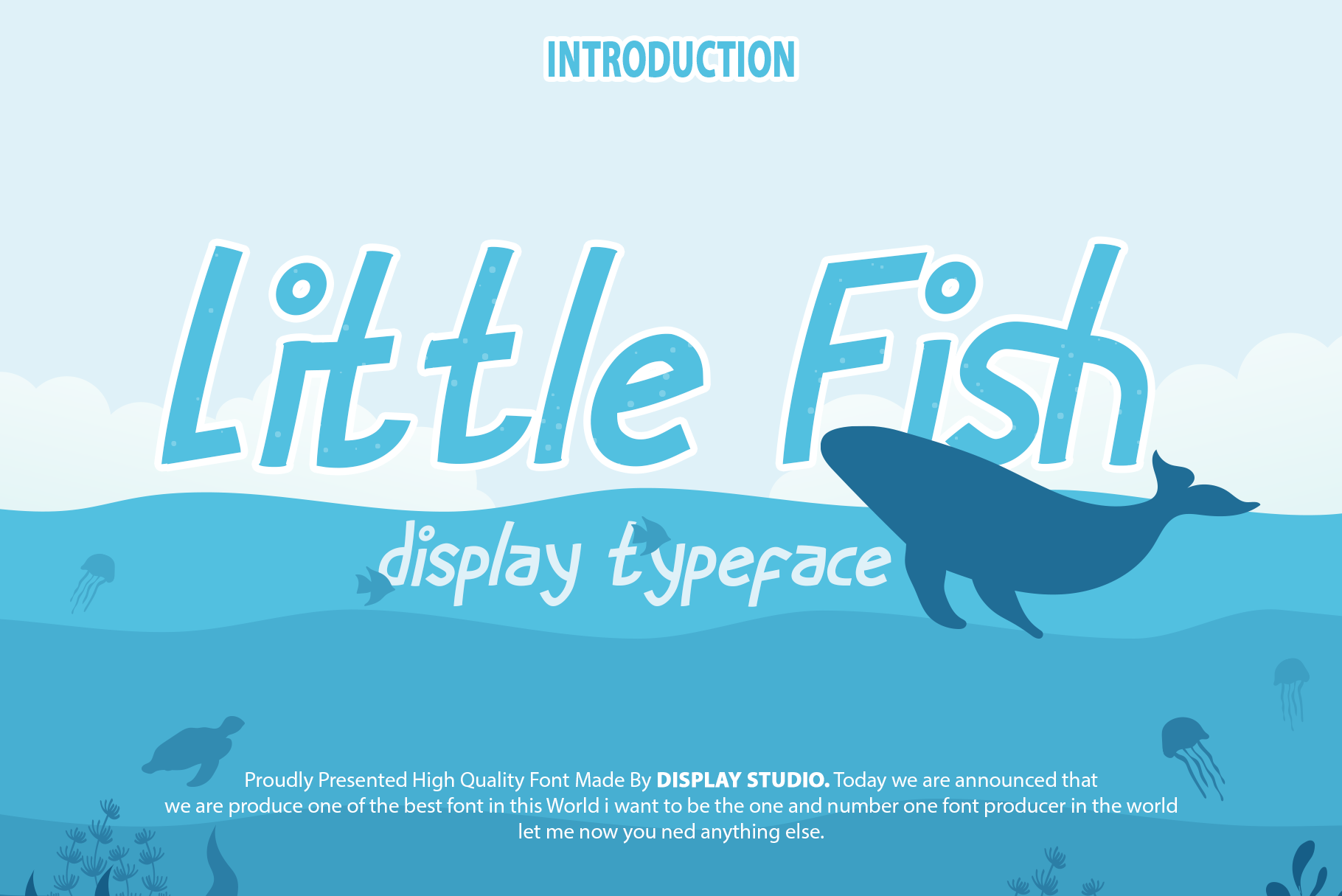 Download Little Fish Thin font | fontsme.com