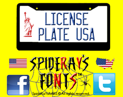 Download License Plate USA font | fontsme.com
