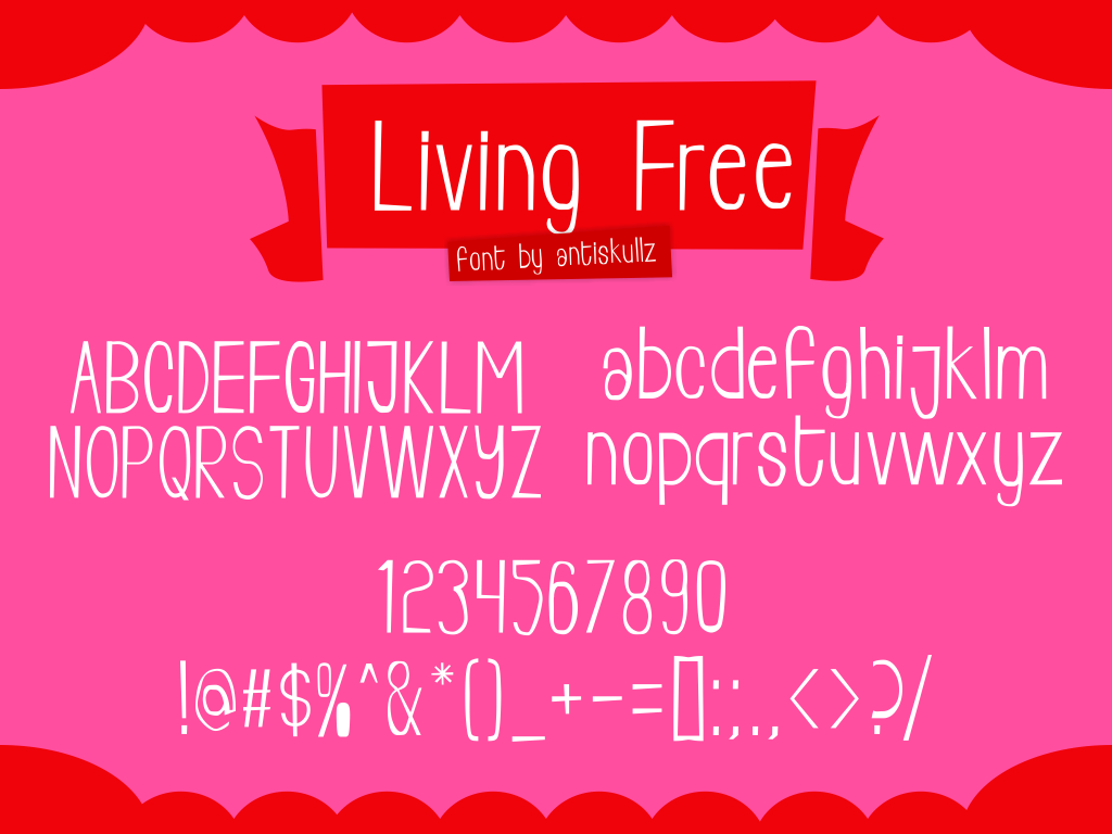 Download Living Free font | fontsme.com