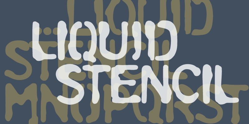 Download Liquid Stencil font | fontsme.com