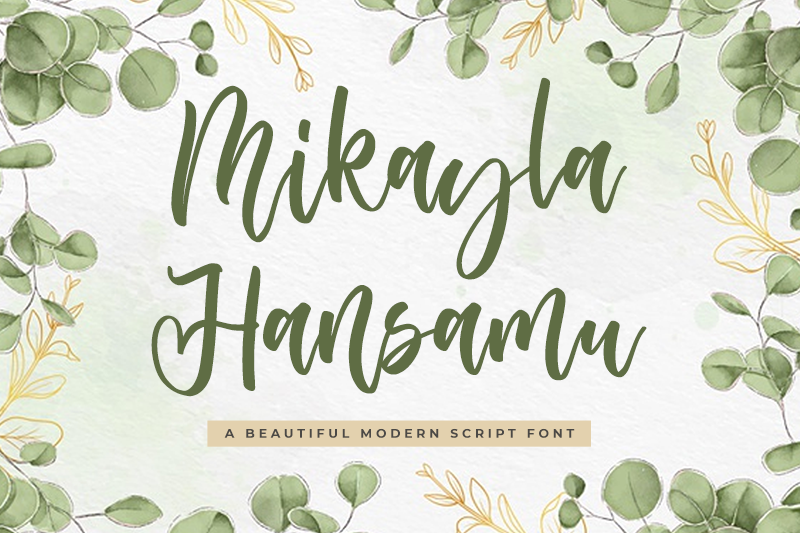 Download Mikayla Hansamu font | fontsme.com