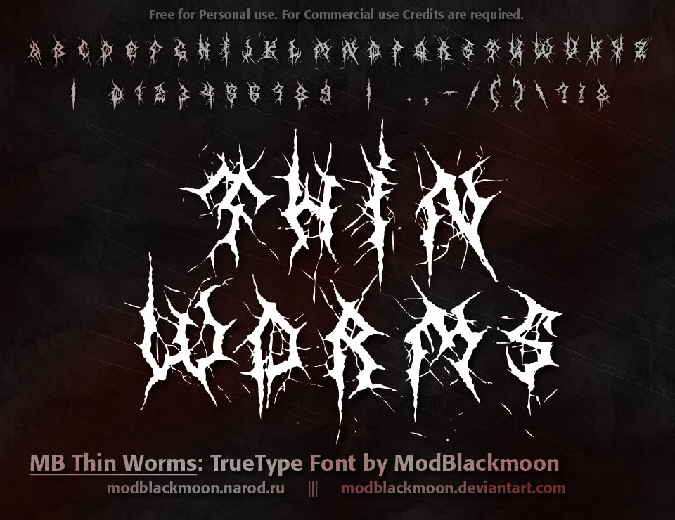 Download MB Thin Worms font | fontsme.com