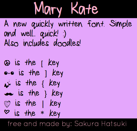 Download Mary Kate font | fontsme.com