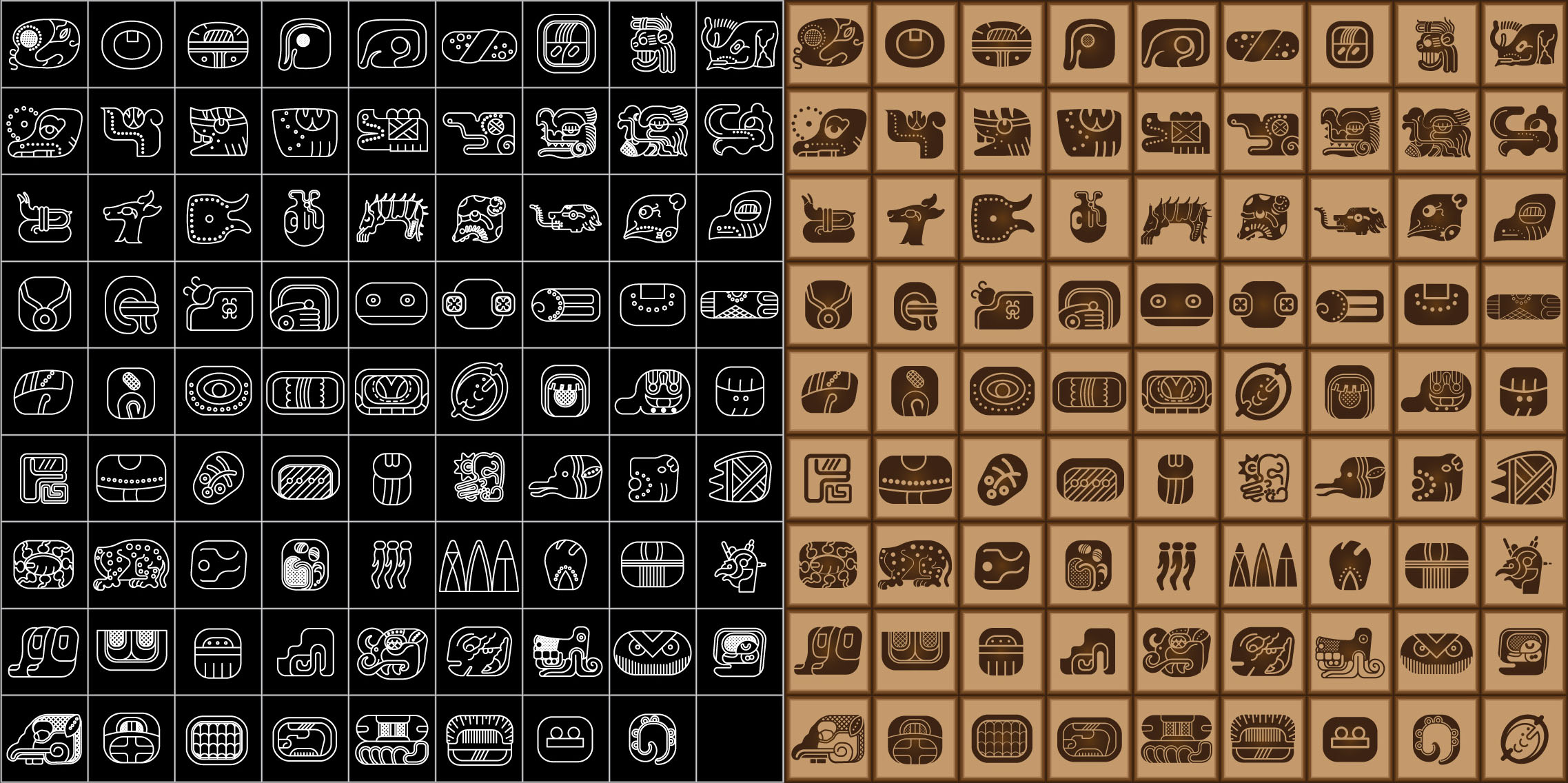 Download Mayan Glyphs font | fontsme.com