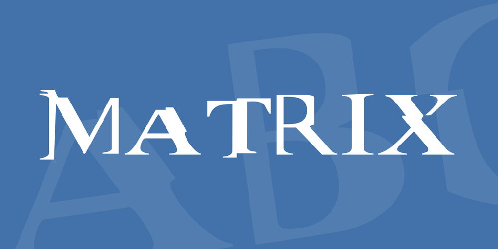 Download Matrix font | fontsme.com