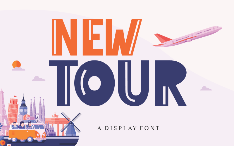 Download New Tour font | fontsme.com