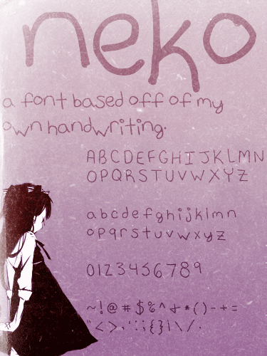 Download Neko font | fontsme.com