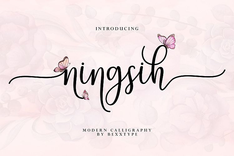 Download ningsih calligraphy font | fontsme.com