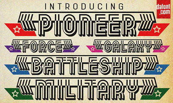 Download Pioneer font | fontsme.com