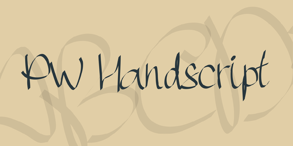 Download PW Handscript font | fontsme.com
