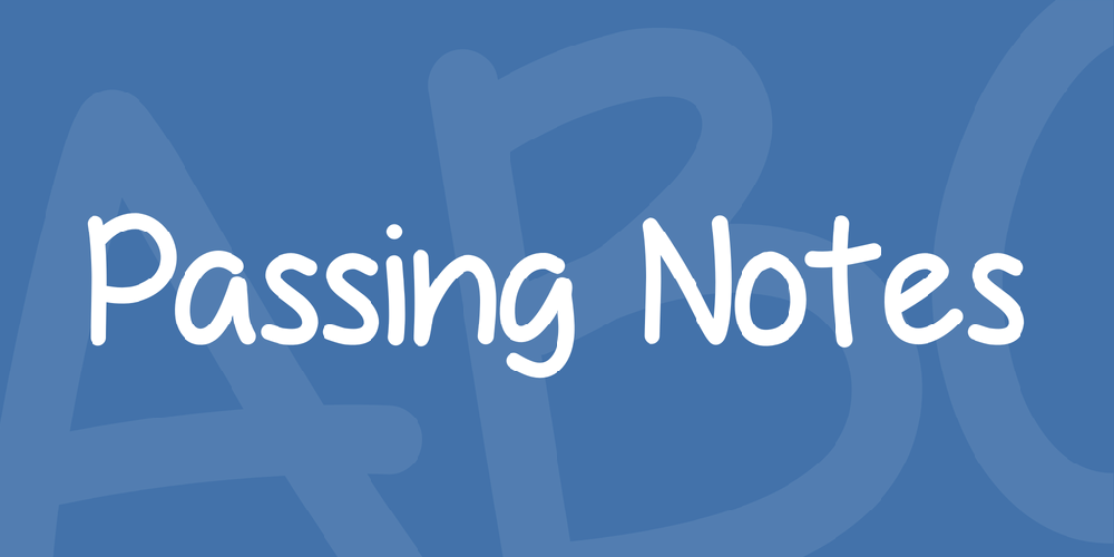 Download Passing Notes font | fontsme.com