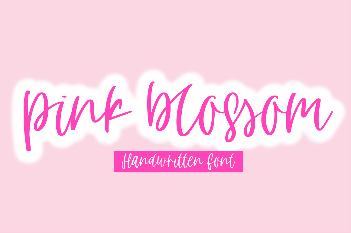Download pink blossom font | fontsme.com