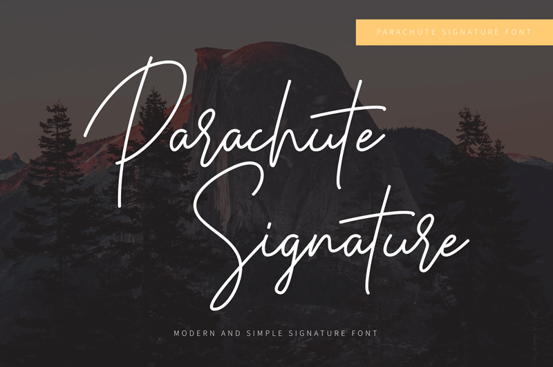 Download Parachute Signature font | fontsme.com
