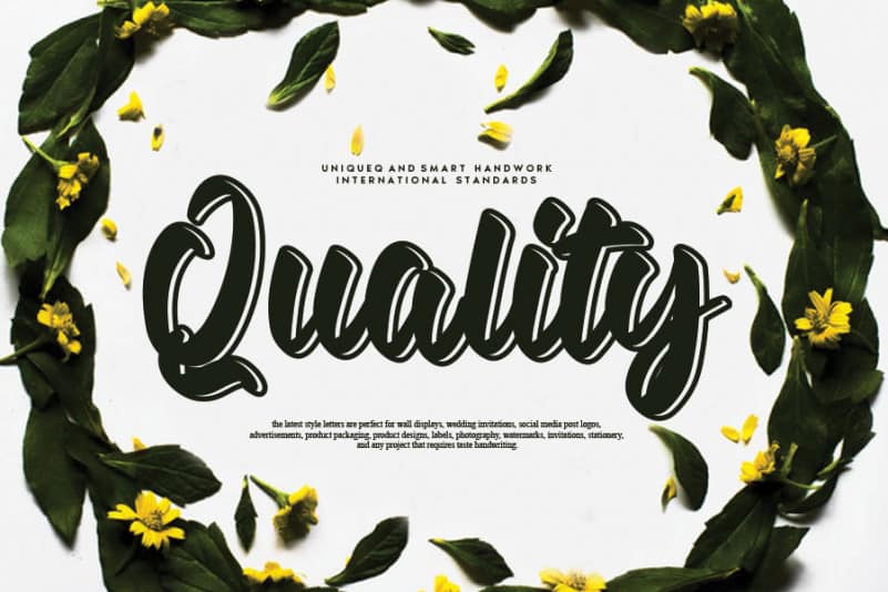 Download Quality font | fontsme.com