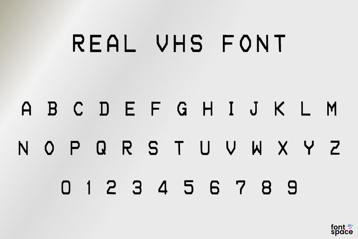 Download Real Vhs Font font | fontsme.com