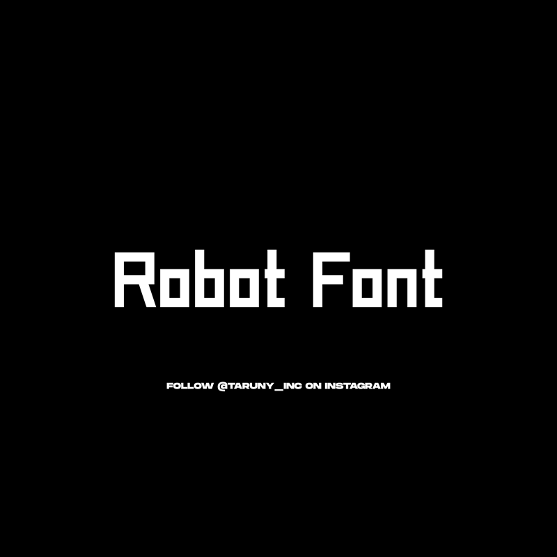 Download Robot Font techno font | fontsme.com