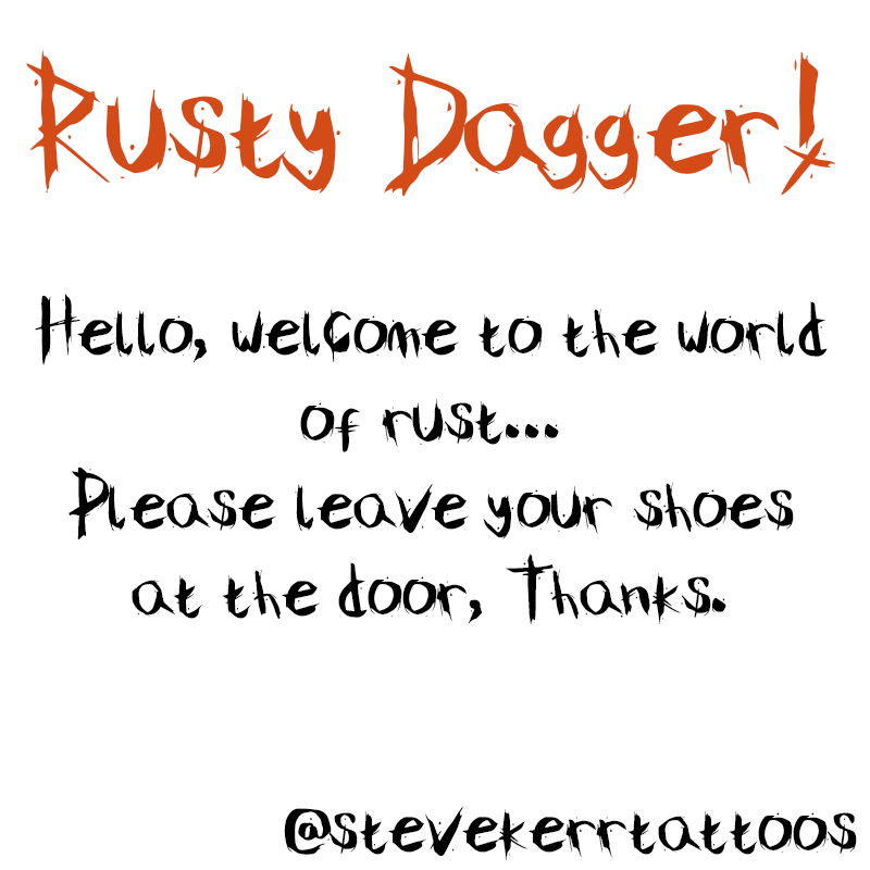 Download RustyDagger font | fontsme.com