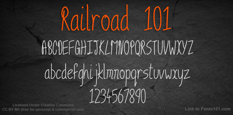 Download Railroad 101 font | fontsme.com