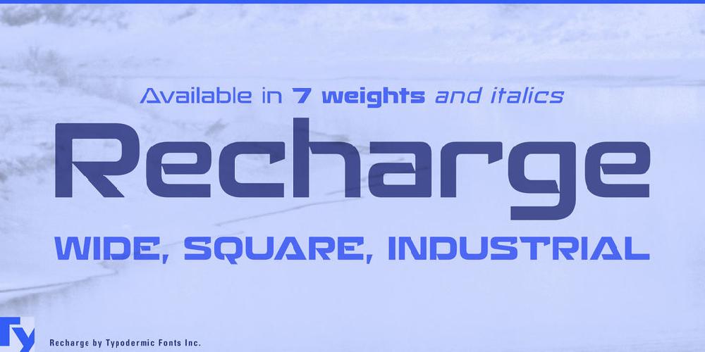 Download Recharge font | fontsme.com