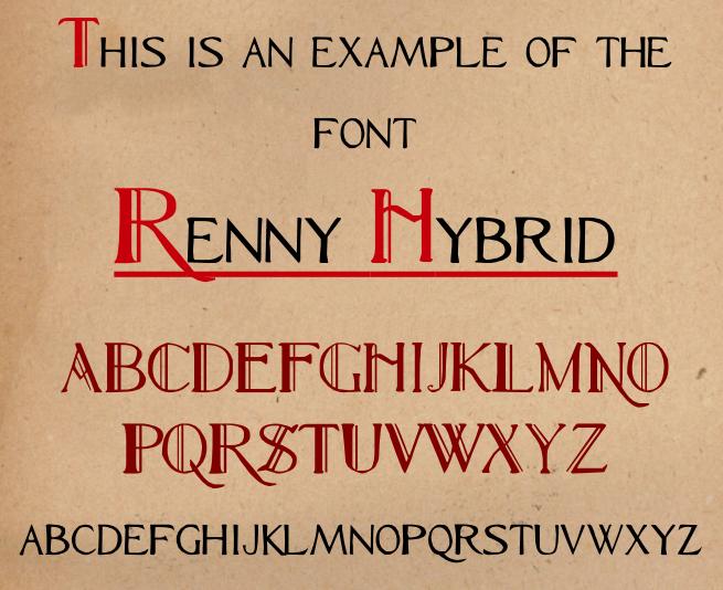 Download Renny Hybrid font | fontsme.com