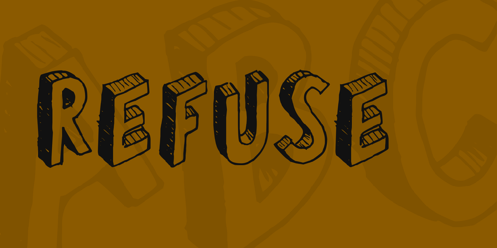 Download Refuse font | fontsme.com