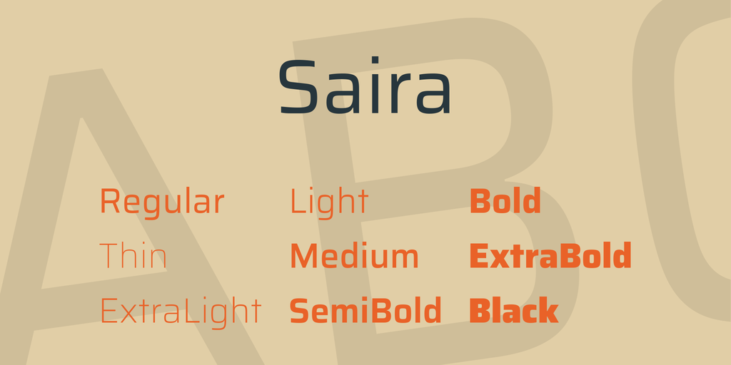 Download Saira font | fontsme.com