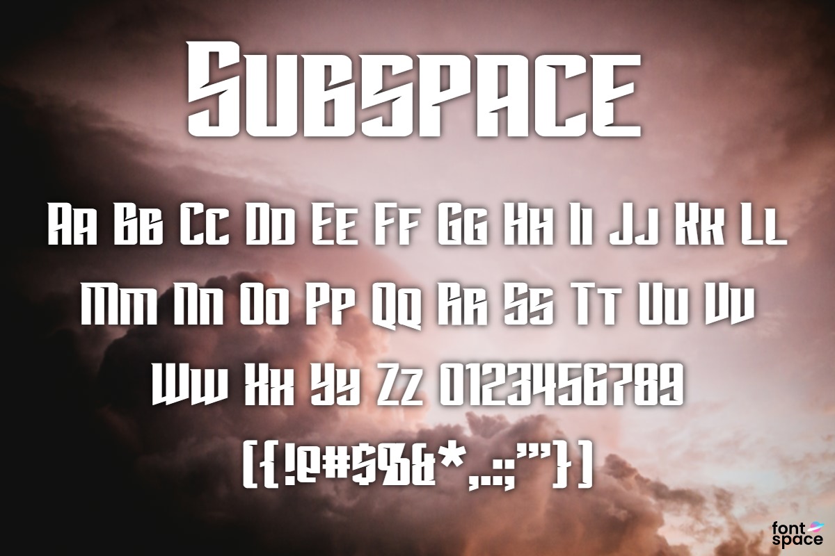 Download Subspace font | fontsme.com