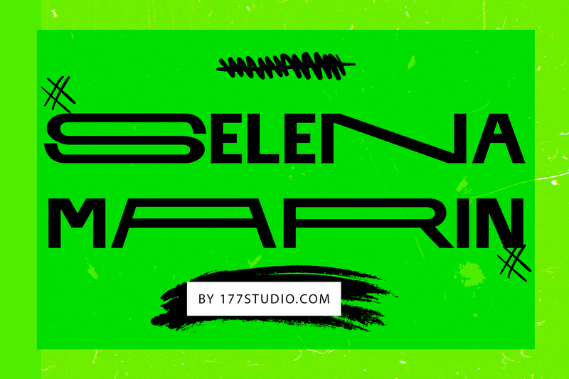 Download SELENA MARIN Width1 font | fontsme.com