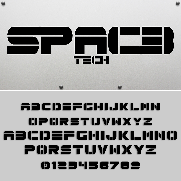Download Spac3 tech font | fontsme.com