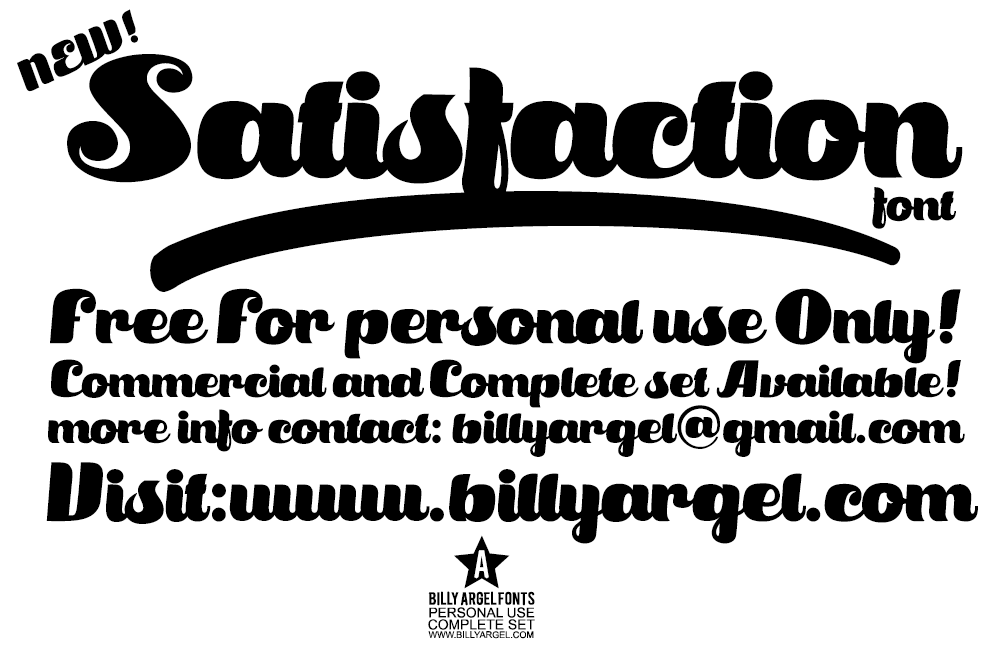 Download Satisfaction font | fontsme.com