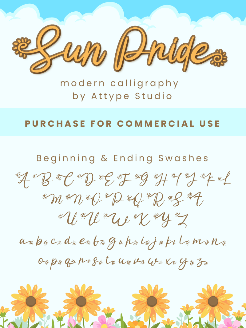 Download Sun Pride - Personal Use font | fontsme.com