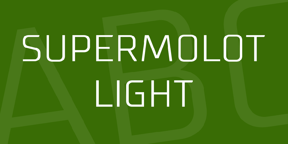 Download Supermolot Light font | fontsme.com