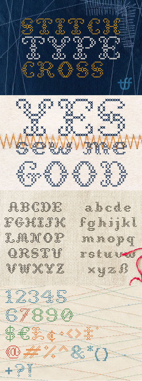 Download StitchCross font | fontsme.com