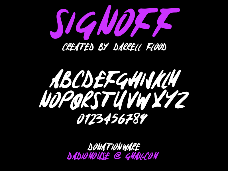 Download Signoff font | fontsme.com