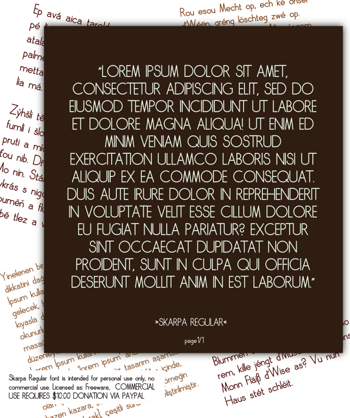 Download Skarpa font | fontsme.com