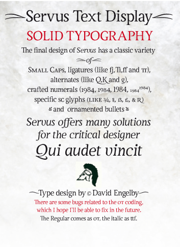 Download Servus Text Display font | fontsme.com