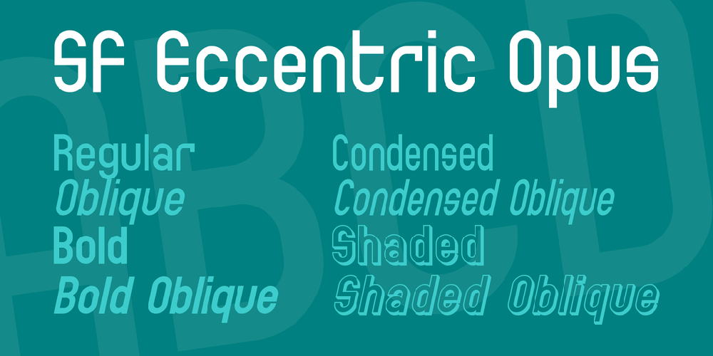 Download SF Eccentric Opus font | fontsme.com