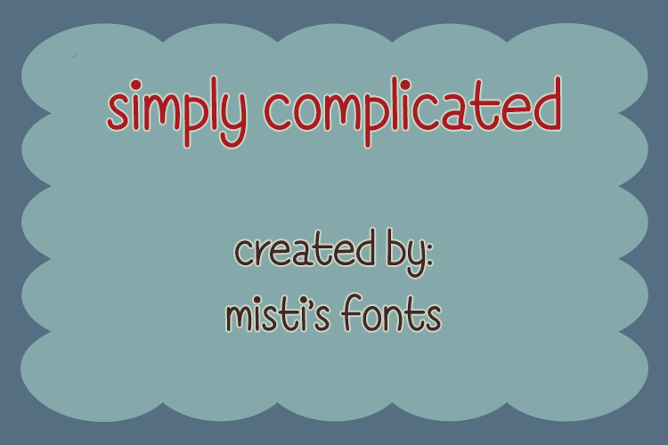 Download Simply Complicated font | fontsme.com