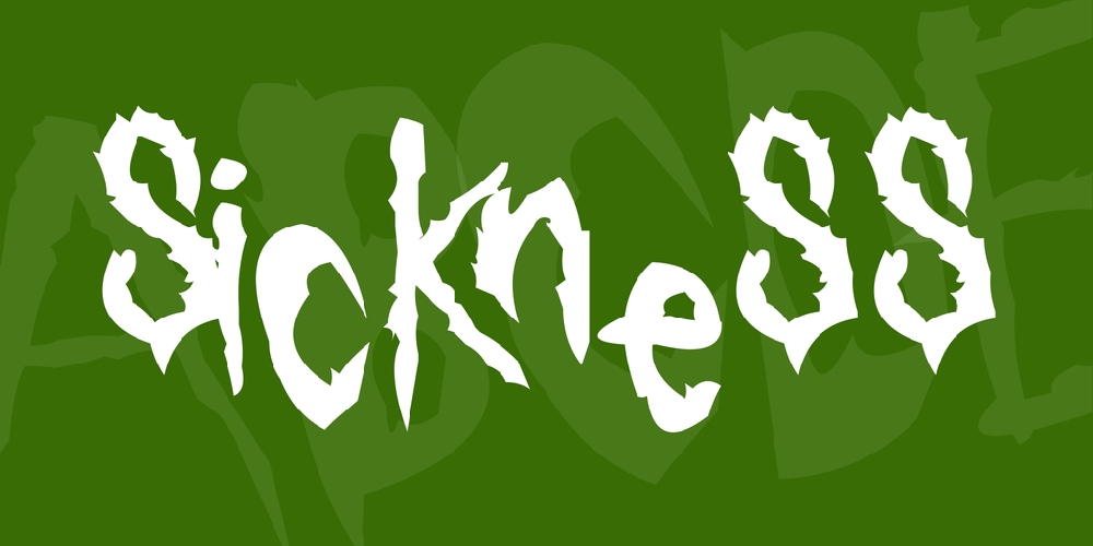 Download Sickness font | fontsme.com