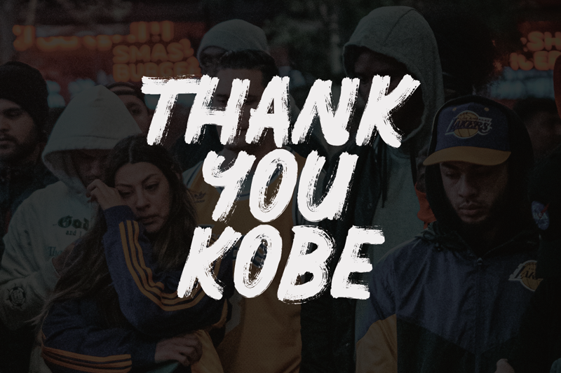 Download THANK YOU KOBE font | fontsme.com