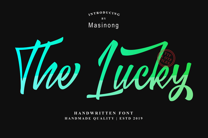 Download The Lucky font | fontsme.com