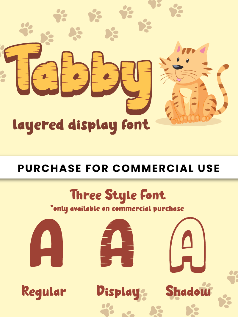 Download Tabby Display - Personal Use font | fontsme.com